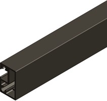 DEURPROFIEL HORIZONTAAL PB01 CINETTO CE alum grijsbruin ~Ral8019*lengte ...